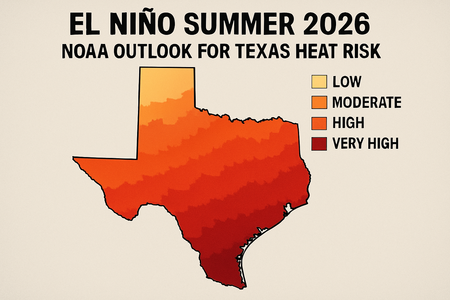 El Niño Summer 2026: NOAA Outlook for Texas Heat Risk · WattKarma
